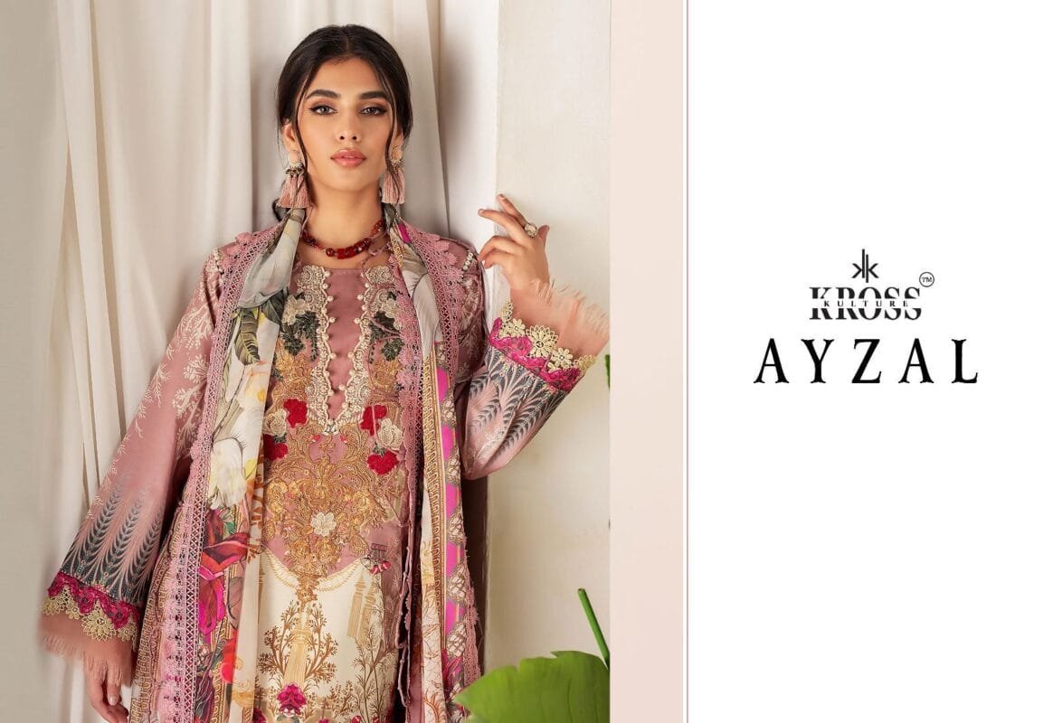 AYZEL KROSS Pure Cotton Print With Exclusive Patch Embroidery Pakistani ...